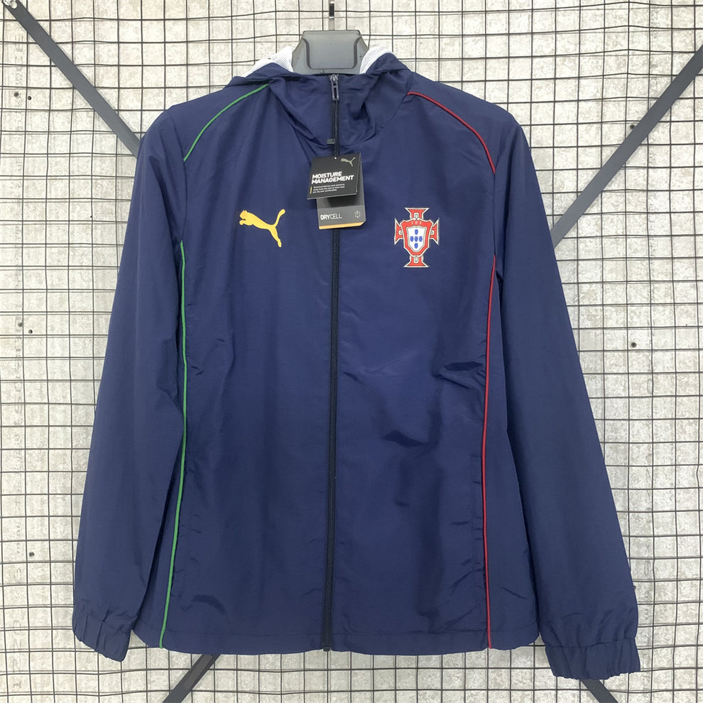 Portugal 2025/26 Windbreaker - Navy – False 9 Football